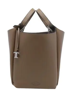 TOD'S Small Leather Bucket Bag - Brown