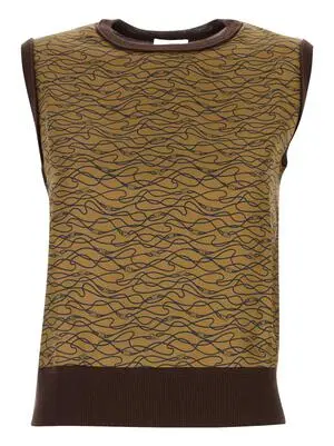 FERRAGAMO Salvatore Printed Silk And Wool Vest - Multicolor