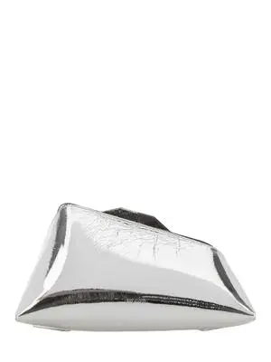 Attico Leather 8.30 Pm Clutch - Silver