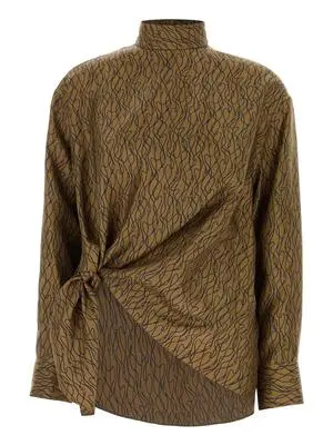 FERRAGAMO Printed Silk Blouse - Multicolor