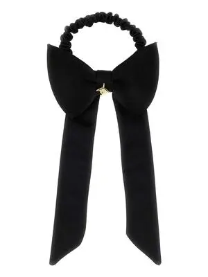 FERRAGAMO Salvatore Satin Scrunchie - Black