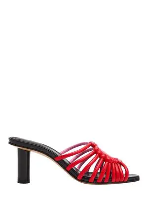 JW Anderson Woven Leather Heeled Sandals - Red
