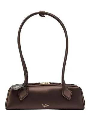 Alaïa Le Teckle Small Satin Shoulder Bag - Brown