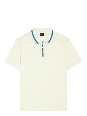 Paul Smith Striped-trim Cotton-blend Polo Shirt - White