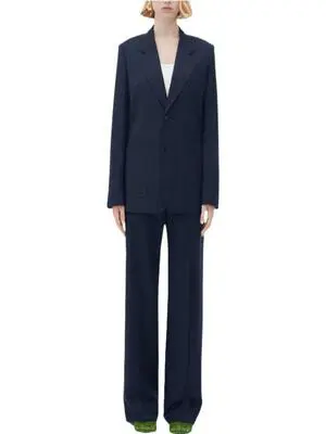 Bottega Veneta Wool Herringbone Casual Jacket - Black