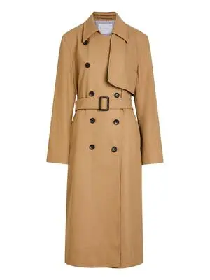 Maria Mcmanus Double-breasted Cotton Trench Coat - Light Brown