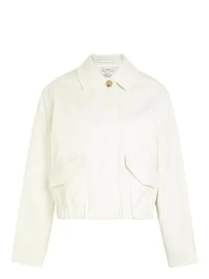 Vince Twill Jacket With Elasticated Hem - White