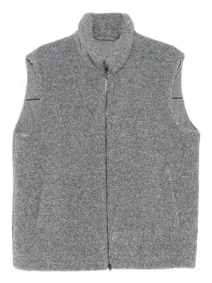 Herno Faux Fur High-neck Gilet - Grey
