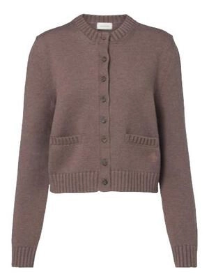 Magda Butrym Ribbed Cotton Cardigan - Brown