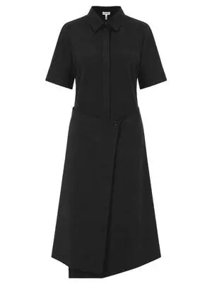 Loewe Cotton And Silk Dress - Black