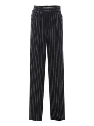 Max Mara Striped Straight-leg Trousers - Blue