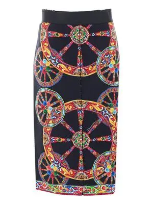 Dolce & Gabbana Carretto Print Pencil Skirt - Multicolor