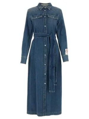 GOLDEN GOOSE Denim Dana Shirt Dress - Blue