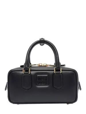 Miu Miu Miu Miu Mini Leather Arcadie Handbag Black