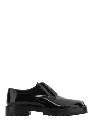 MAISON MARGIELA Leather Tabi Lace-up Shoes - Black