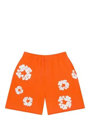 DENIM TEARS Cotton Wreath Sweatshorts - Orange