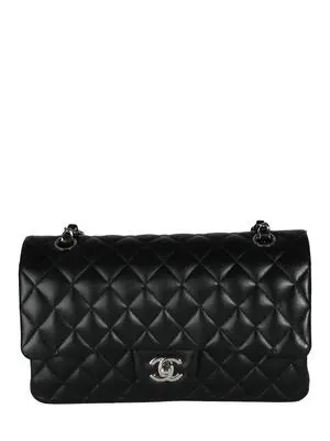 Chanel Quilted Lambskin Classic Double Flap Bag - Black