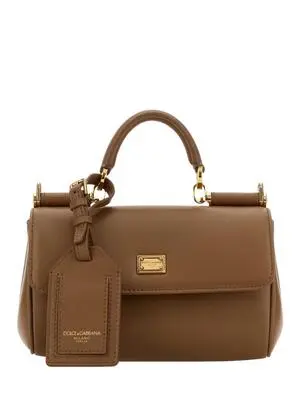 Dolce & Gabbana My Sicily Leather Handbag - Brown