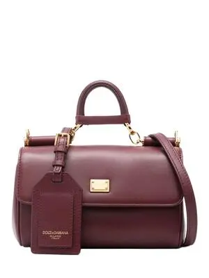 Dolce & Gabbana My Sicily Mini Leather Handbag - Red