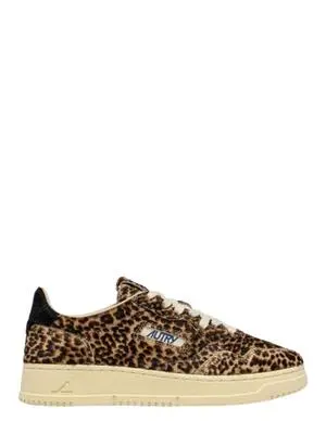 AUTRY AUTRY Medialist Low Top Sneakers With Leopard Print Brown