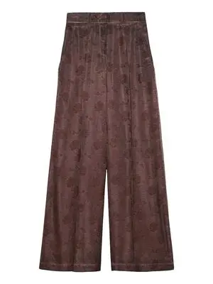Max & Co. Floral Wide-leg Trousers - Brown