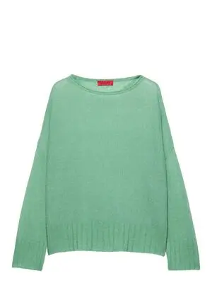 Max & Co. Boat Neck Wool Blend Sweater - Green