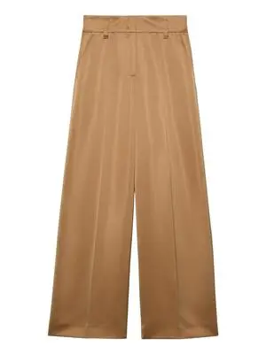 Max & Co. Satin Wide-leg Trousers - Beige