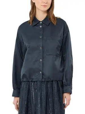 Max Mara Shirt Raincoat - Navy