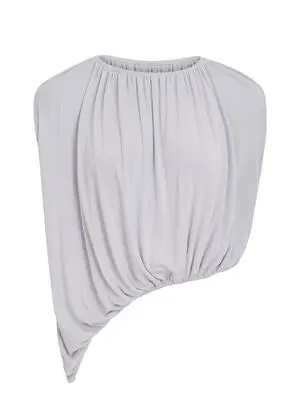 Source Unknown Rennie Gathered Jersey Top - Grey