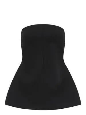 Source Unknown Rubik Peplum Top - Black