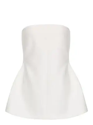 Source Unknown Rubik Peplum Top - White