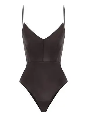 Alex Perry Bikini Leather Bodysuit - Black