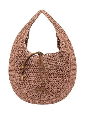 GIANNI CHIARINI Nefeli Woven Shoulder Bag - Brown