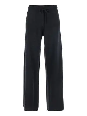 LISA YANG Sofi Wide Leg Cashmere Pants With Elasticated Waist - Multicolor