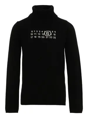MAISON MARGIELA Numeric Signature Roll-neck Sweater - Black