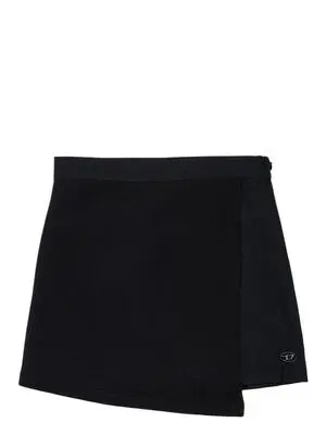 DIESEL® Pleated Asymmetric Skirt - Black