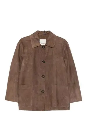 MAX MARA Max Mara Long-Sleeve Leather Jacket