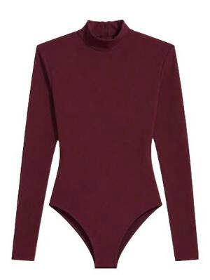 IRO PARIS Bodysuit With Epaulets And High Neck - Red