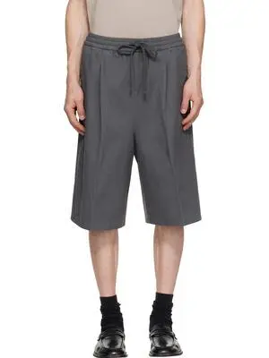 Fear Of God Loose Fit Pleated Drawstring Shorts - Black