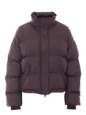 COURREGES Cropped Puffer Down Jacket With Logo - Red