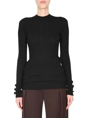 Bottega Veneta Ribbed Turtleneck Sweater - Black
