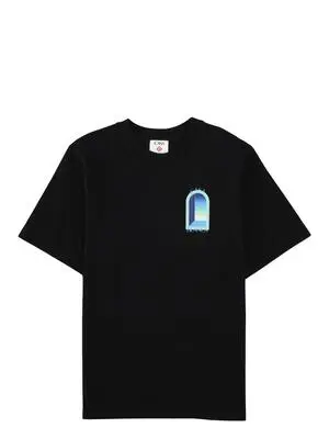 Casablanca T-shirt Con Stampa - Black