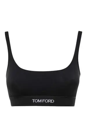 TOM FORD Modal Bralette With Logo - Black