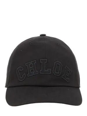 Chloé Baseball Cap With Logo - Black