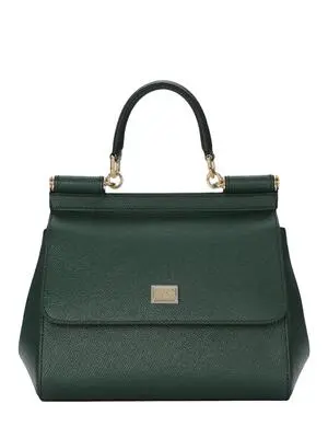 Dolce & Gabbana Sicily Medium Top Handle Bag - Green