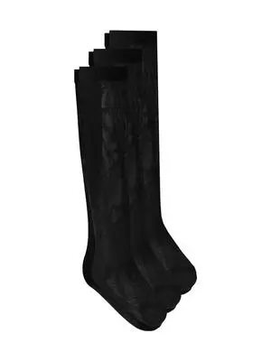 Dolce & Gabbana Tripack Socks With Dg Logo - Black
