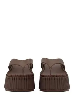 Chloé Nama Platform Sandals - Brown