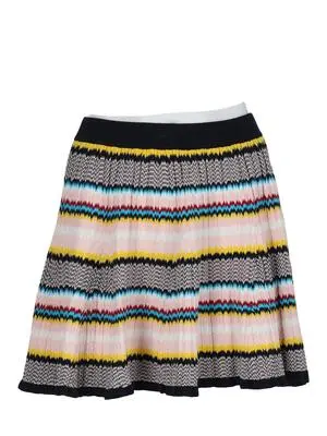 Casablanca Chevron Knit Mini Skirt - Multicolor