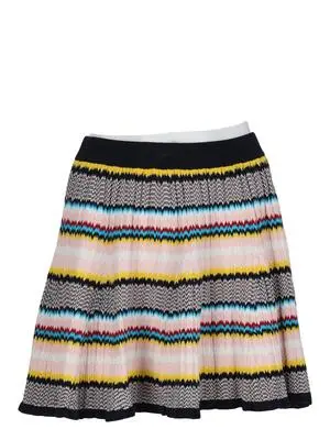 Casablanca Chevron Knit Mini Skirt - Multicolor