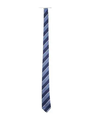 Paul Smith Striped Silk Tie - Blue